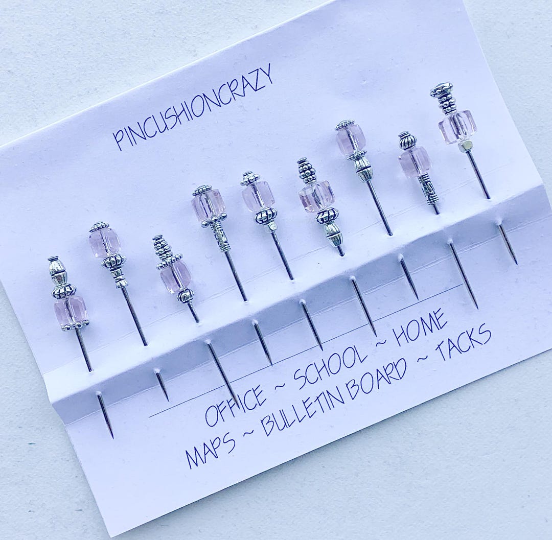 Crystal Bead Office Pins: Heavy Duty Tack Board Embellishments - Etsy