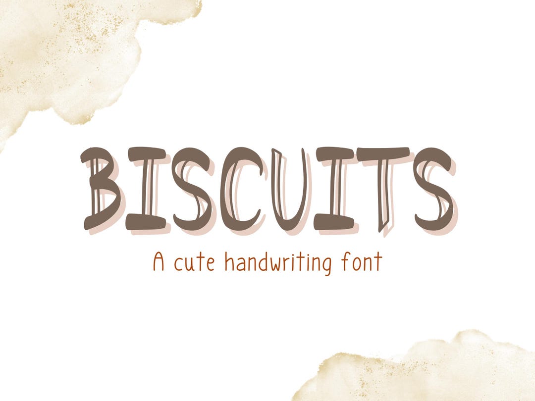Biscuits Font - Handwriting Font, Handwritten Font, Cricut Font, Fun ...