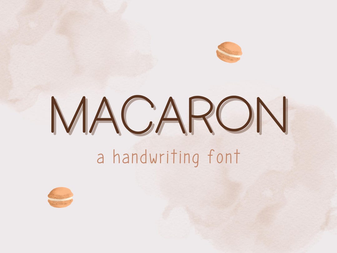 Macaron Font - Handwriting Font, Handwritten Font, Cricut Font, Fun ...