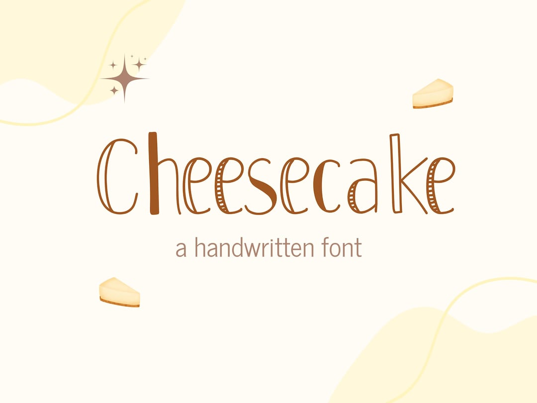 Cheesecake Font - Handwriting Font, Handwritten Font, Cricut Font, Fun ...