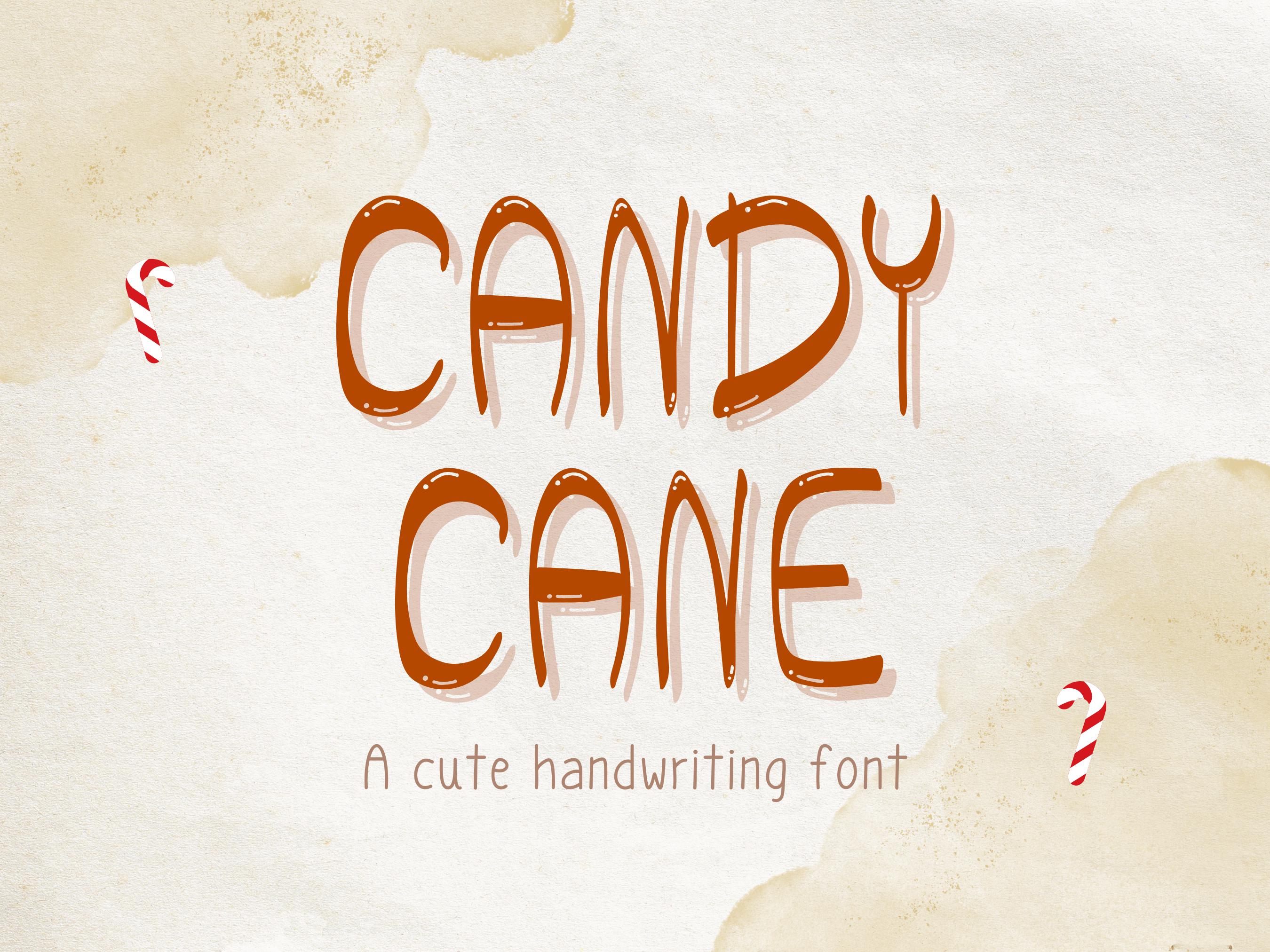Candy Cane Font - Handwriting Font, Handwritten Font, Cricut Font, Fun ...