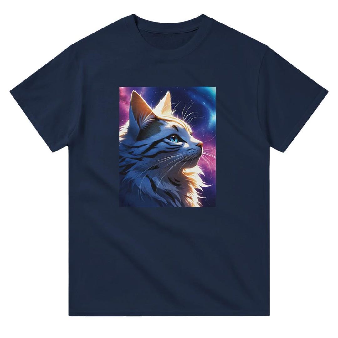 White Tiger Tabby Cat With Blue Eyes in a Vibrant Galaxy - Etsy