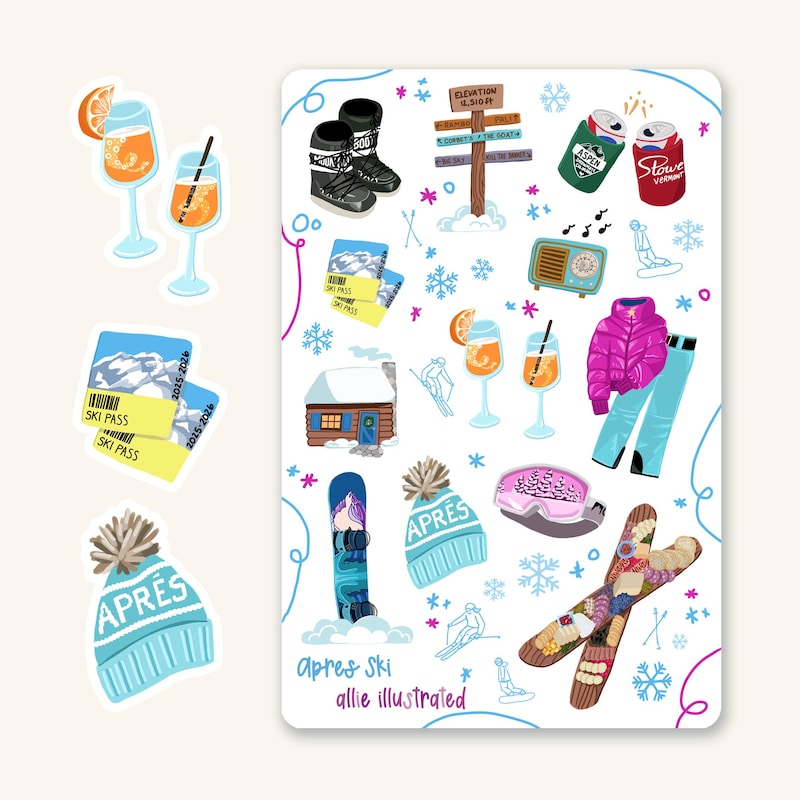 Ski Stickers - Etsy