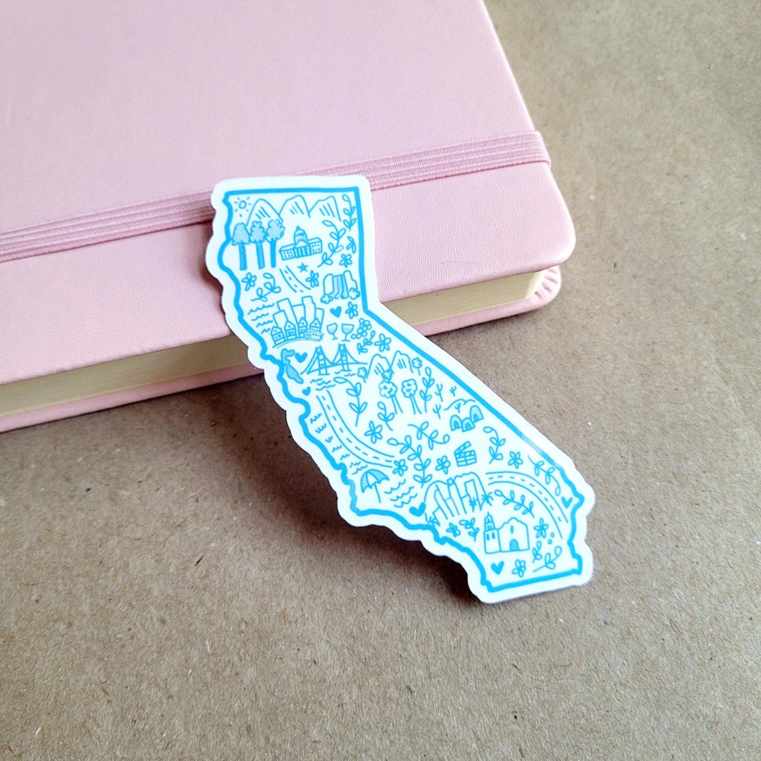 California Map Sticker, West Coast Laptop Decal - Etsy