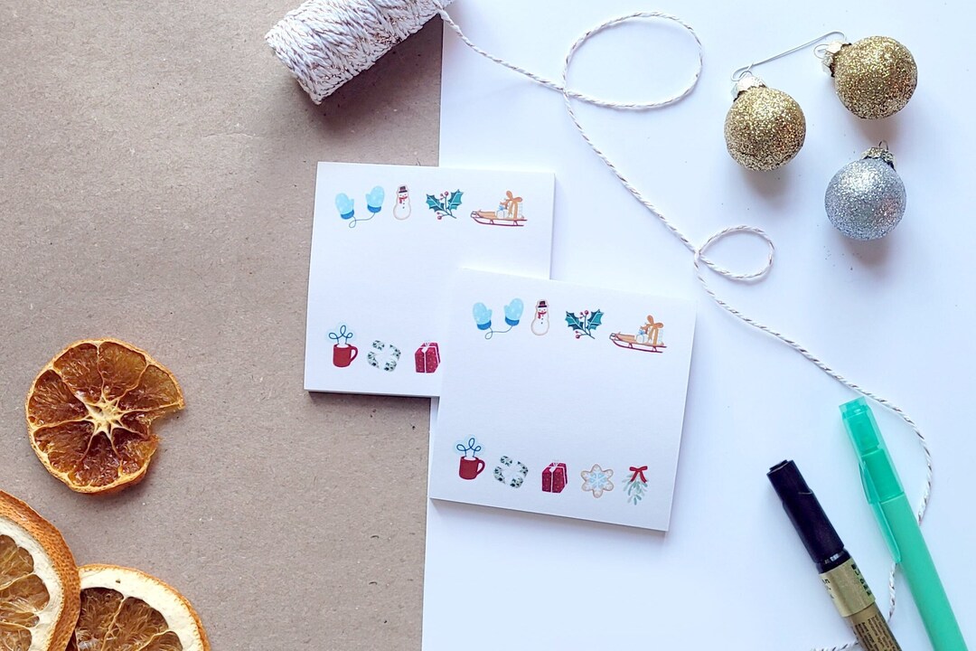 Sticky Notes Christmas, Mini Notepad, Cute Memo Pad, Cute Sticky Notes ...