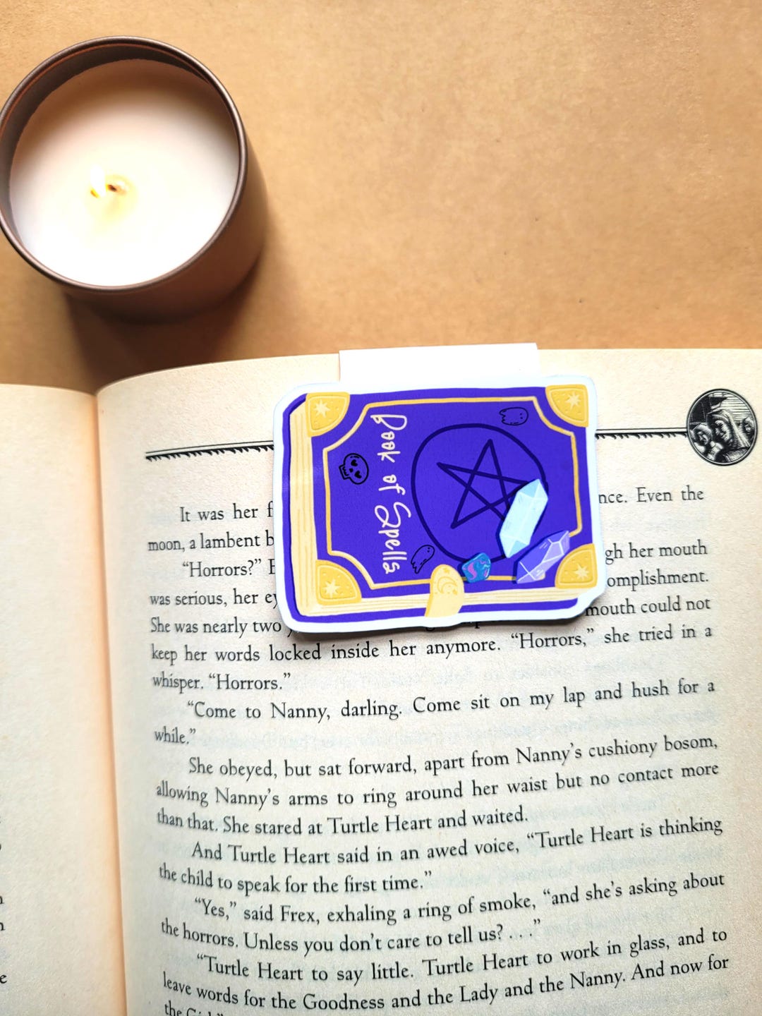Book of Spells Magnetic Bookmark: Spooky Fall Reading - Etsy