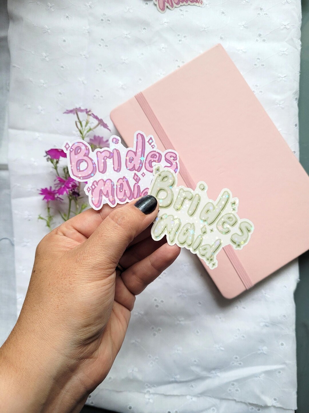 Bridesmaid Sticker, Sparkle Star Laminate, Wedding Party Gift - Etsy