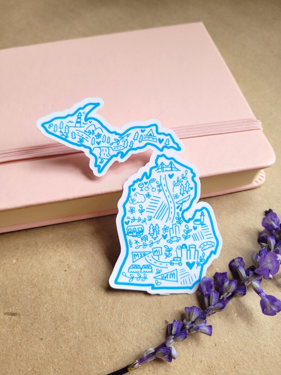 Michigan Sticker, Michigan Map Sticker, Midwest Sticker, Michigan Gift ...