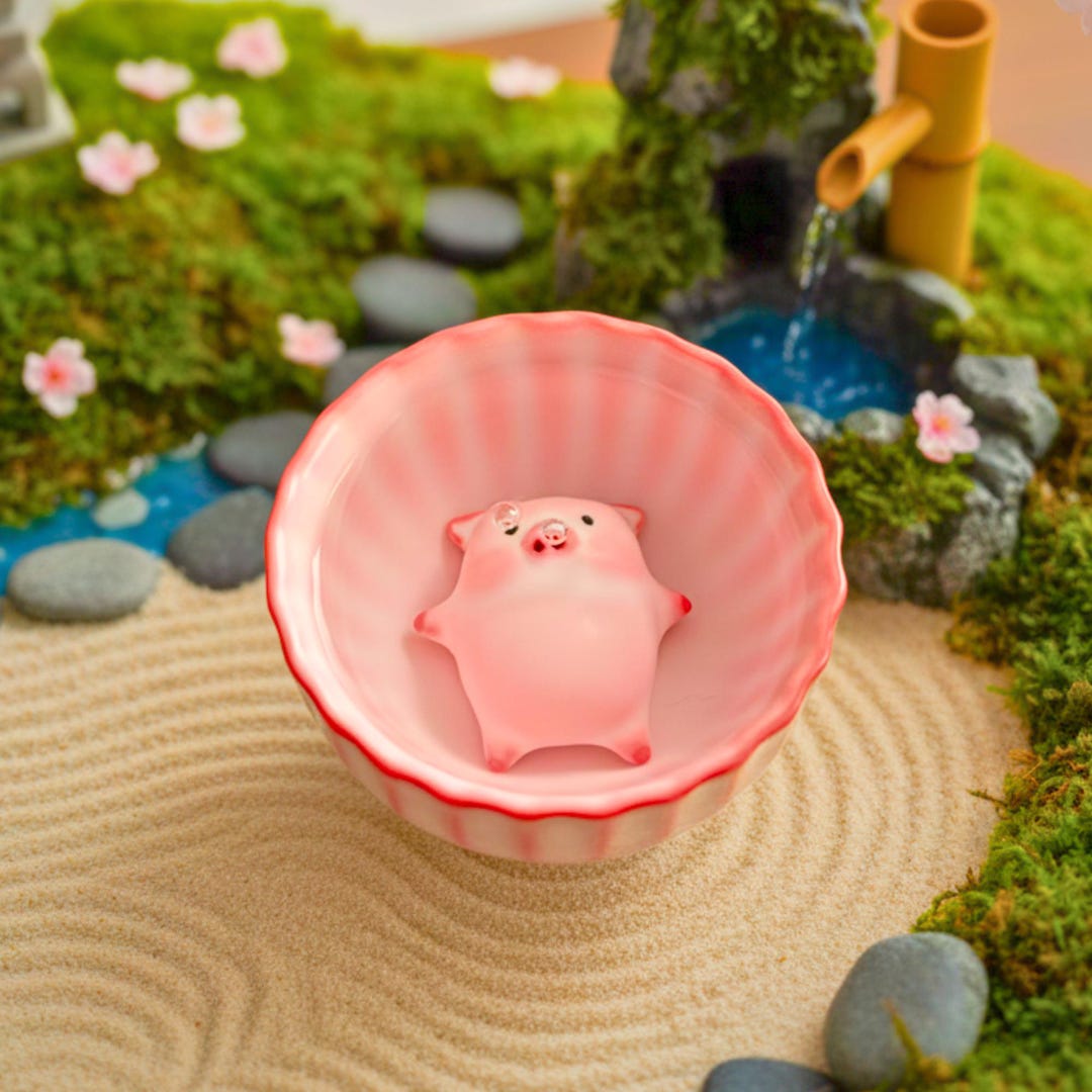 Ceramic Pig Bubble Blowing Cup: Japanese Funny Tea Cup With 3D Pig ...