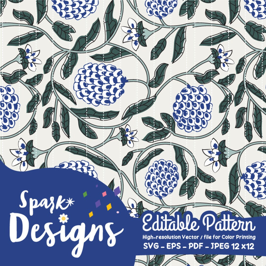 Vintage Green Floral Grape Vine Pattern: Seamless Fabric Design ...