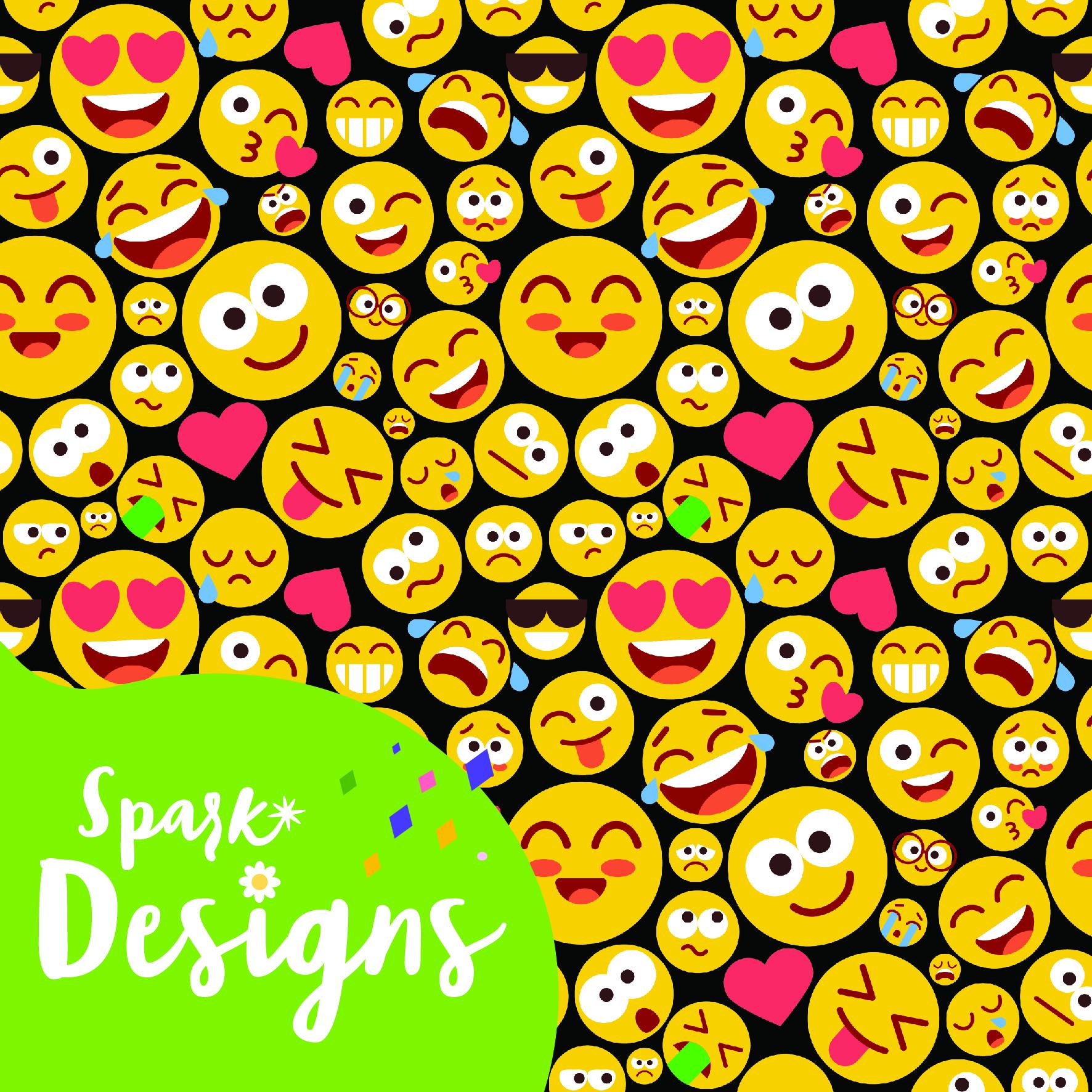Emojis, Emojis Seamless Repeat Patterns for Fabric Sublimation ...