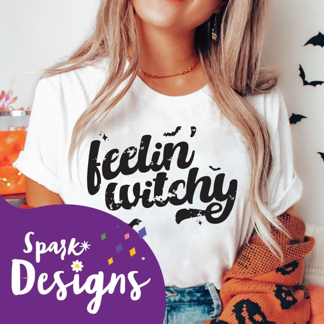 Feeling Witchy PNG / SVG, Retro Halloween Png Halloween Sublimation ...