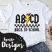 ABCD Back to School Png / Svg, Retro ABCD Teacher Png, Back to School ...