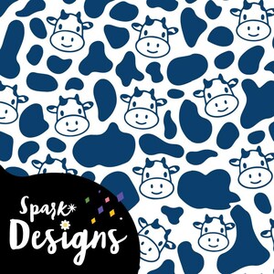 Colorful Cow Print Digital Paper, Animal Printable Background, Rainbow ...