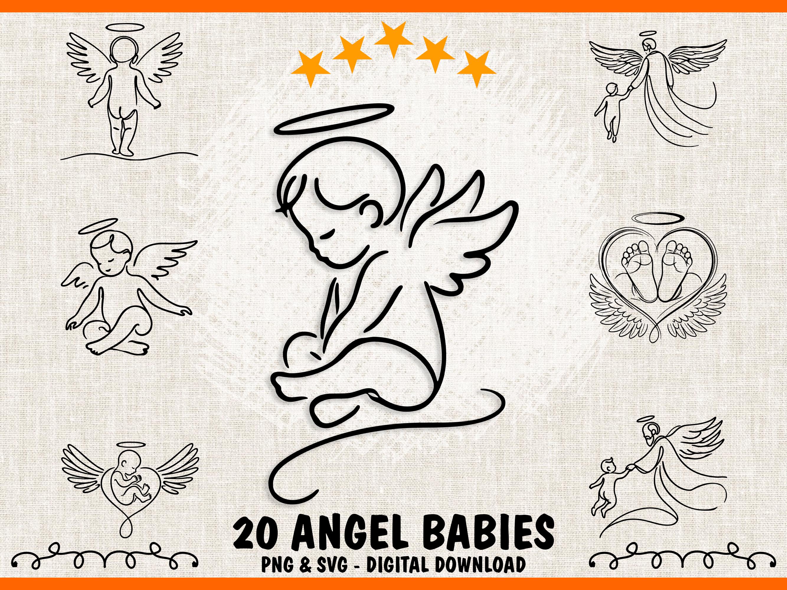 Baby Loss Memorial SVG – Pregnancy Infant Loss, Baby Footprints Angel ...