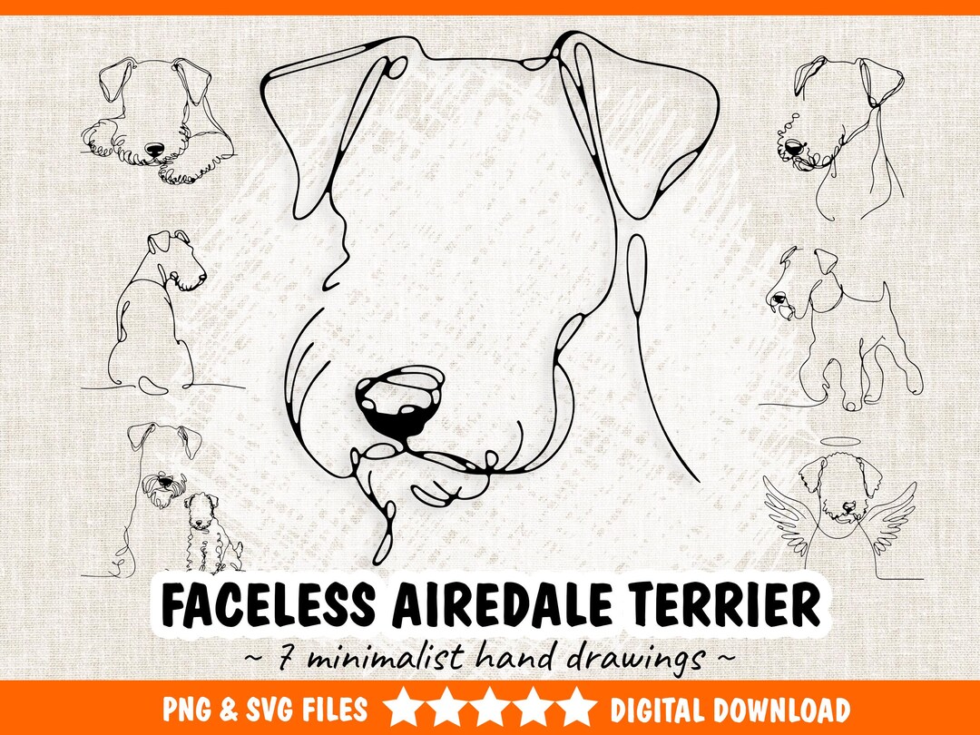 Airedale Terrier SVG & PNG - Airedale Terrier Png Dog Memorial ...