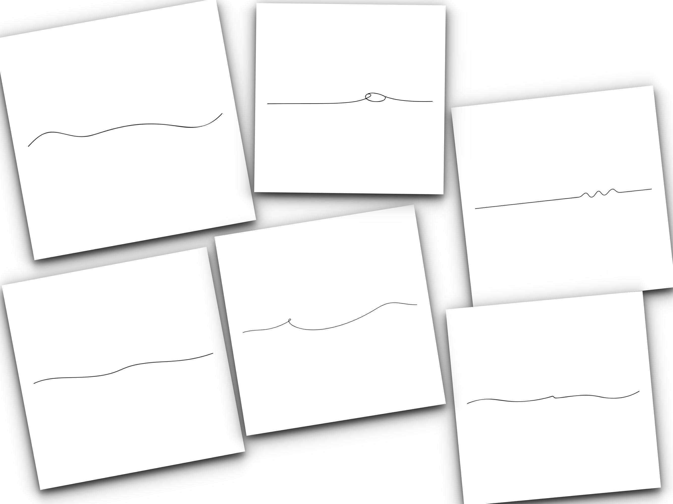 Hand-drawn Lines and Dividers SVG & PNG Bundle – 30 Thin Irregular Wavy ...