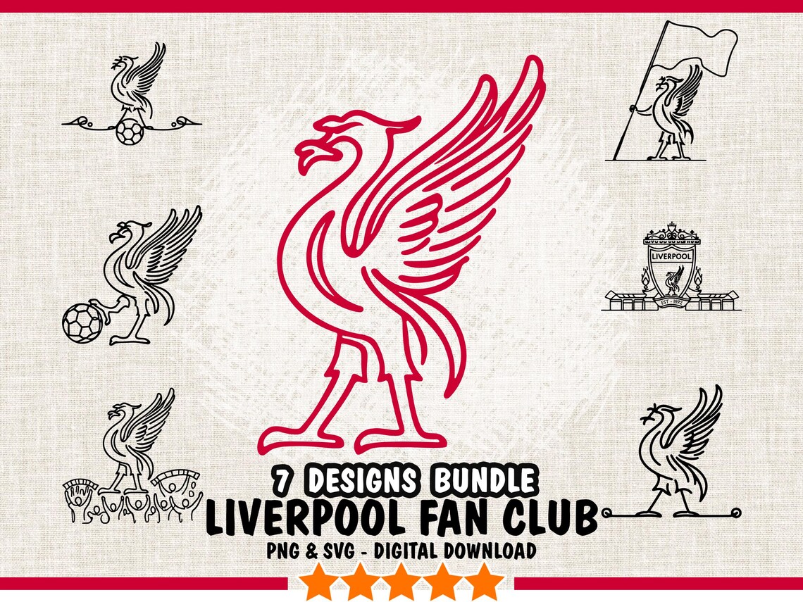 Liverpool Logo SVG & PNG Bundle – 7 Minimalist Liverpool Inspired Fan ...