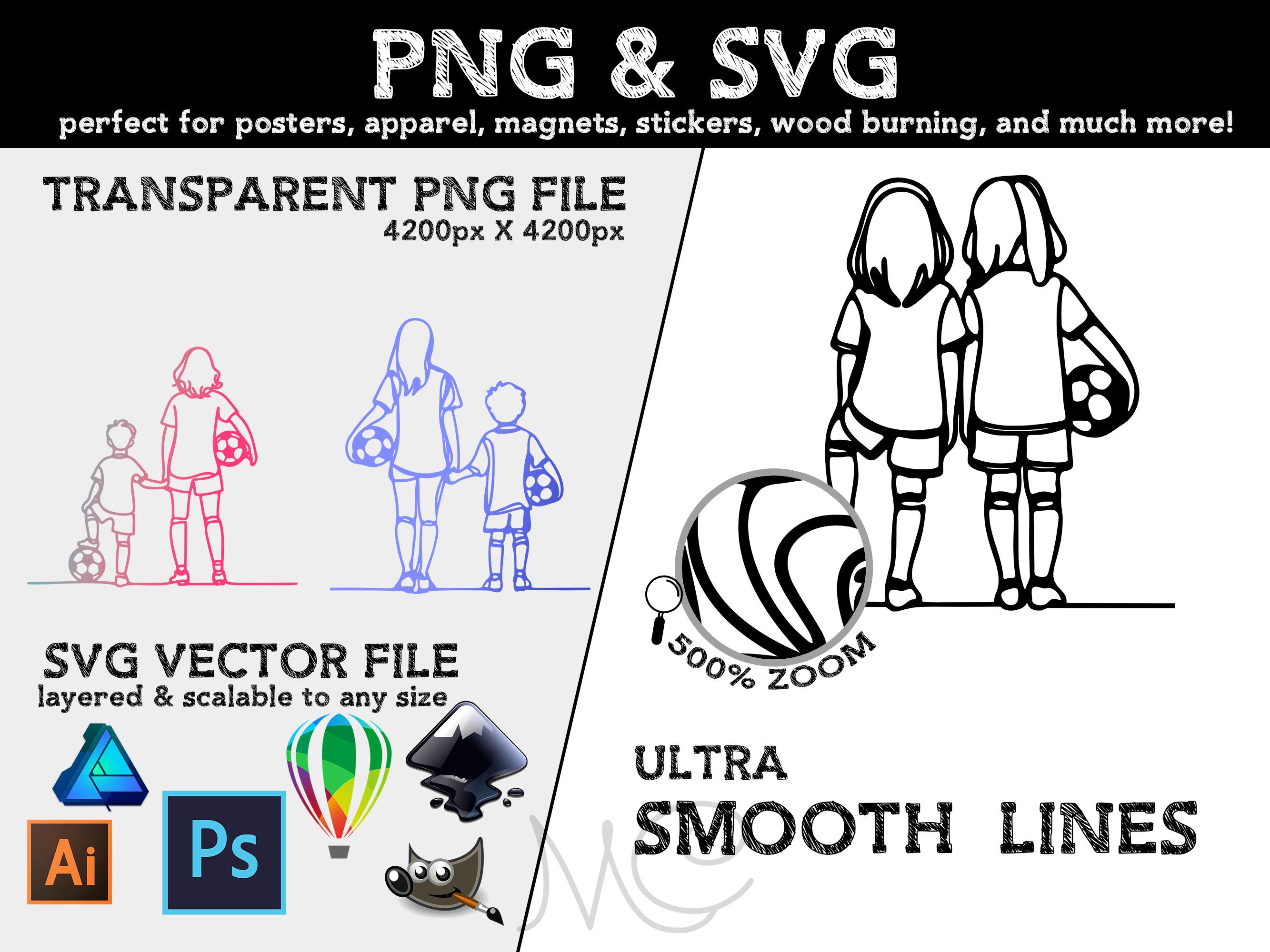 Family Soccer SVG & PNG Bundle – 20 Customizable Father Son, Father ...