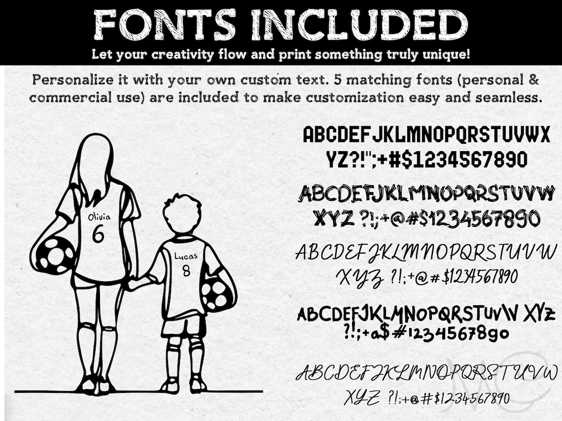 Family Soccer SVG & PNG Bundle – 20 Customizable Father Son, Father ...