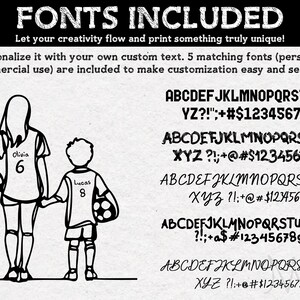 Family Soccer SVG & PNG Bundle – 20 Customizable Father Son, Father ...