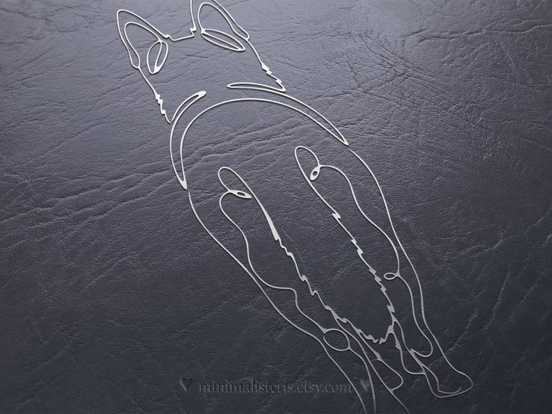 German Shepherd Standing SVG & PNG - Alsatian Dog Outline Butt View ...