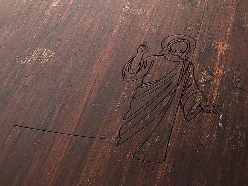 Jesus Drawing SVG & PNG Bundle – 7 Minimalist Christian Line Art ...