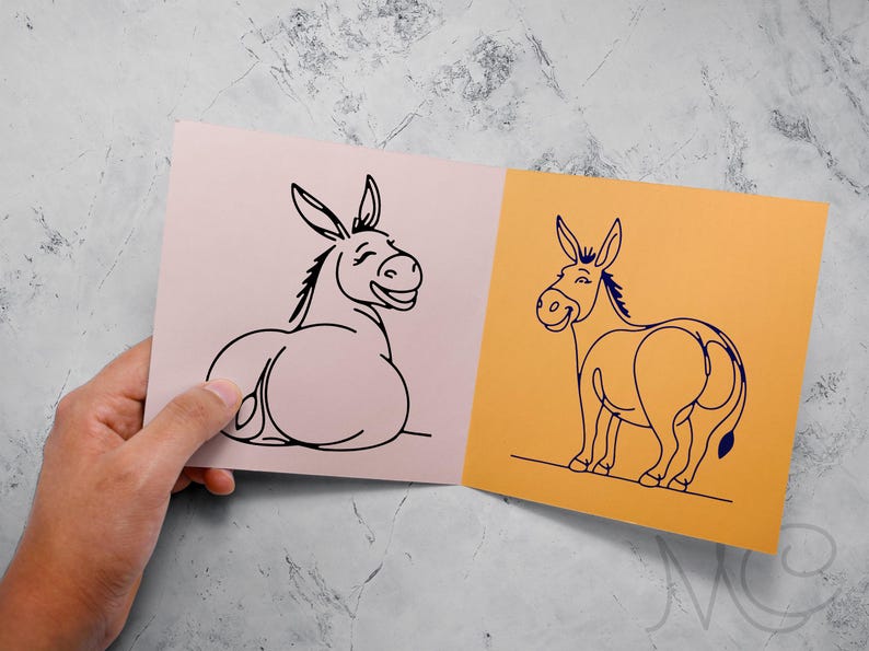 Buy Donkey Butt Line Art: Funny Rear View Drawings (SVG & PNG) Online ...