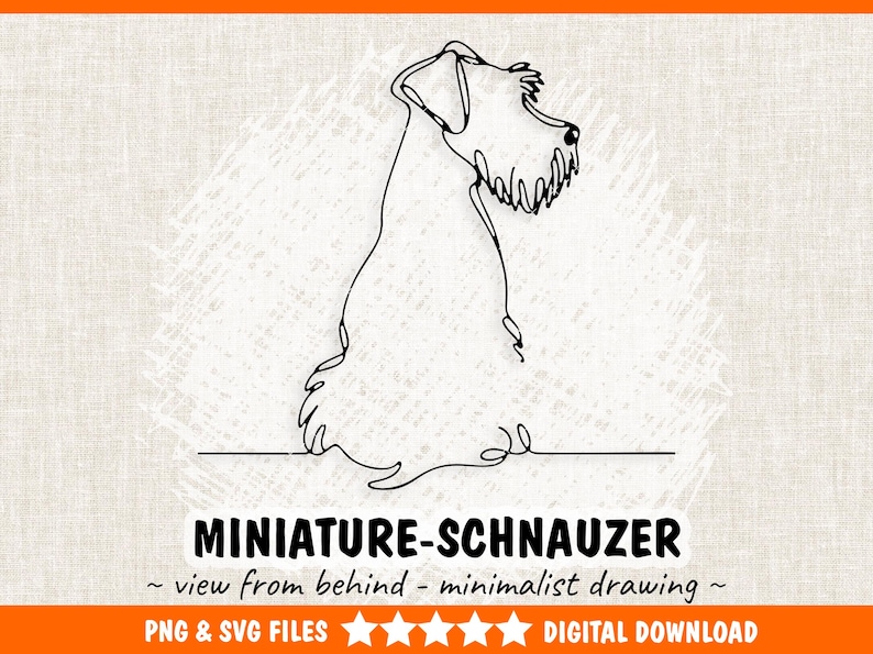 Miniature Schnauzer Sitting View From Behind - Schnauzer PNG & SVG ...