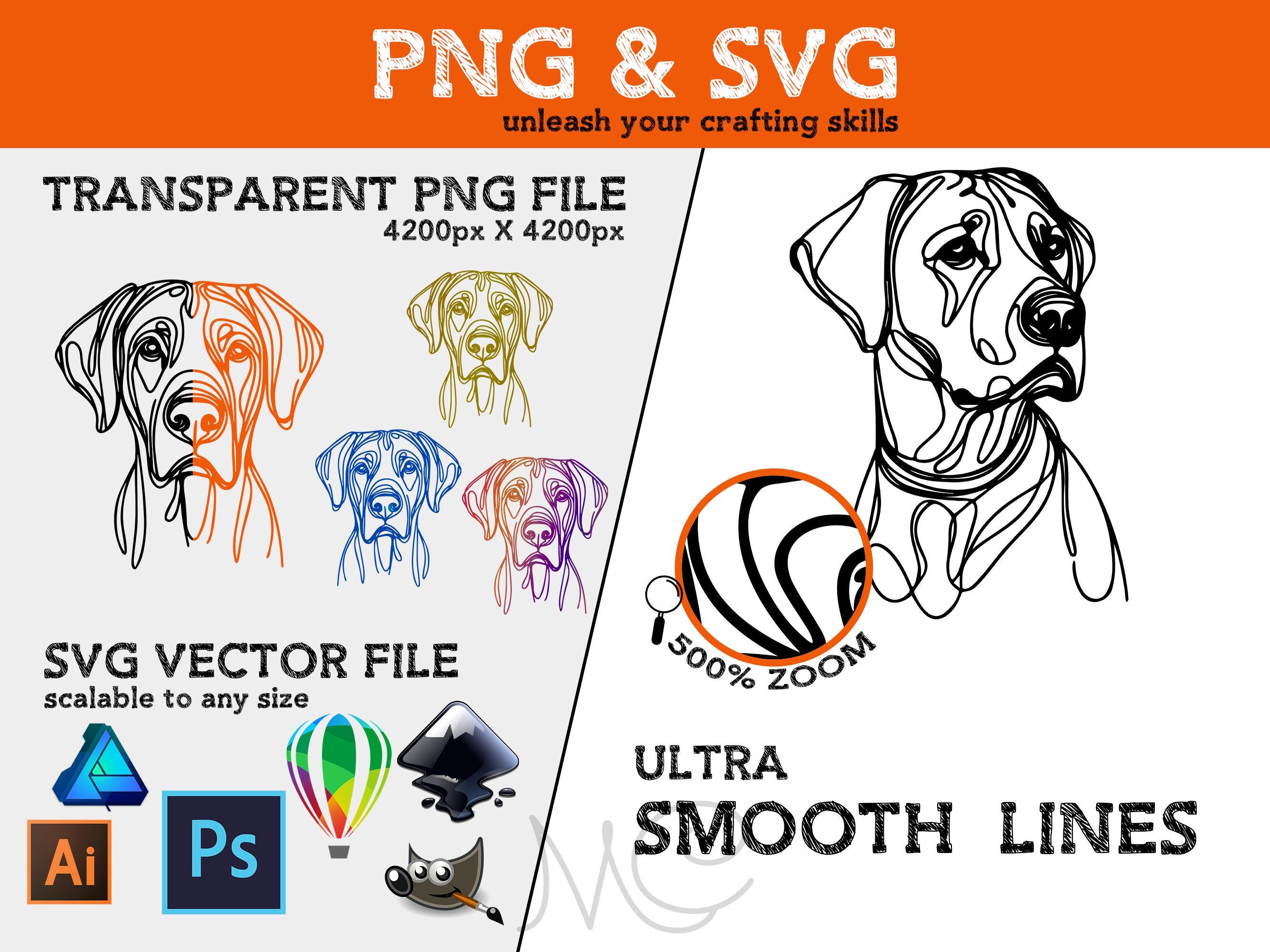 Rhodesian Ridgeback Portraits SVG & PNG Bundle - 30 Minimalist Lineart ...