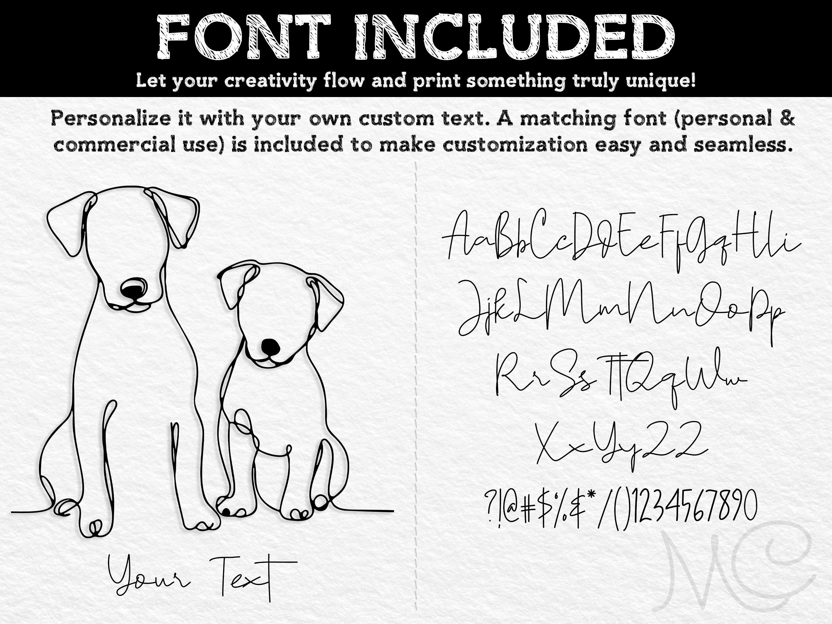 Jack Russell SVG & PNG Bundle – 7 Russell Terrier Minimalist Outline ...