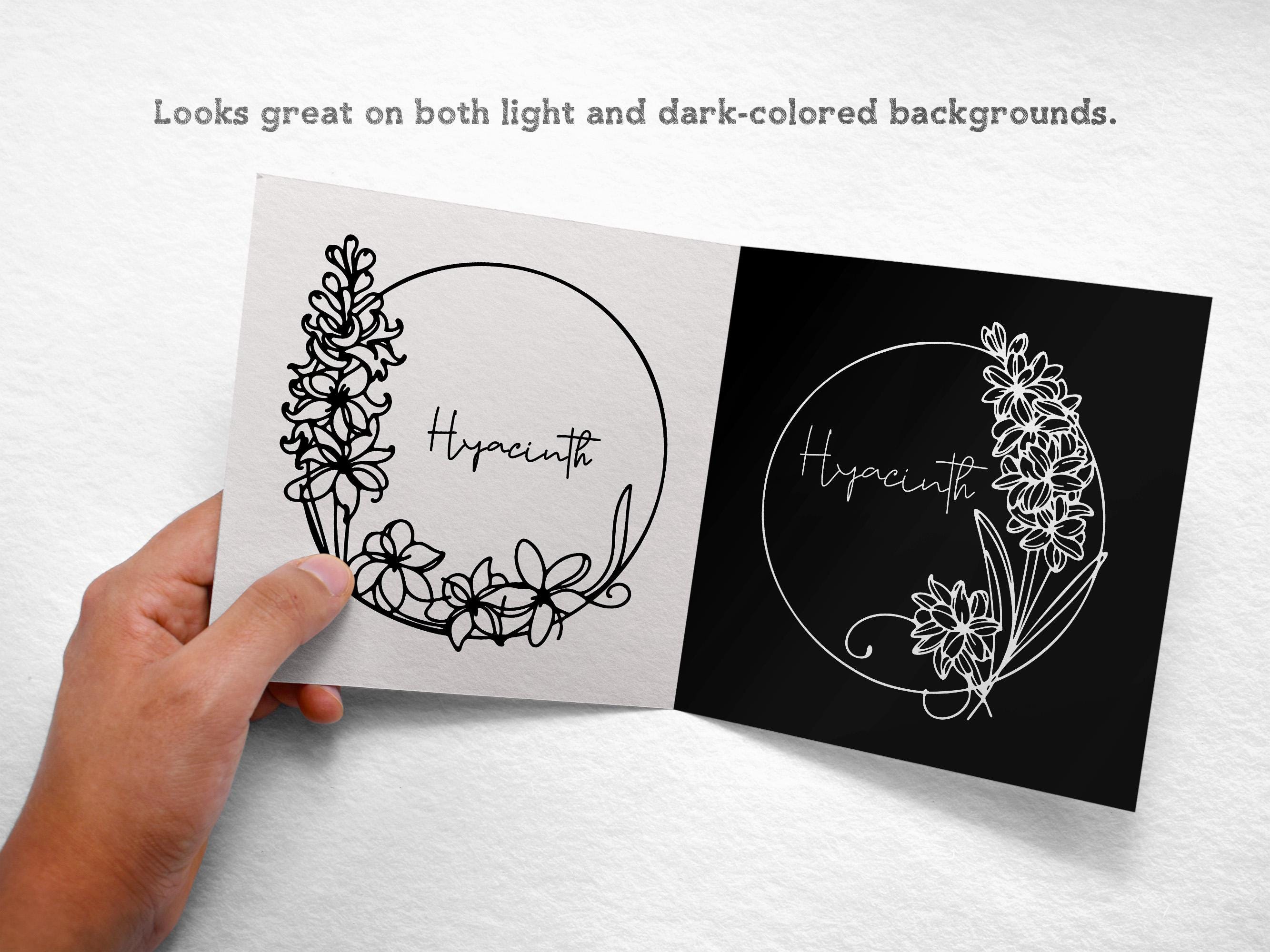 Hand-drawn Hyacinth Flowers Round Frames SVG & PNG Bundle | 7 Hyacinth ...