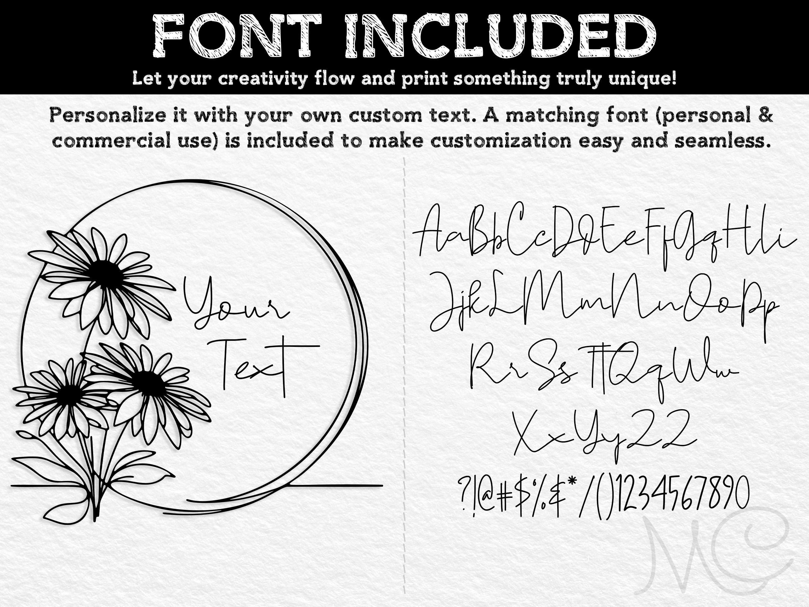 Black Eyed Susan Wreath - Minimalist Hand Drawn Black Eyed Susan Flower ...
