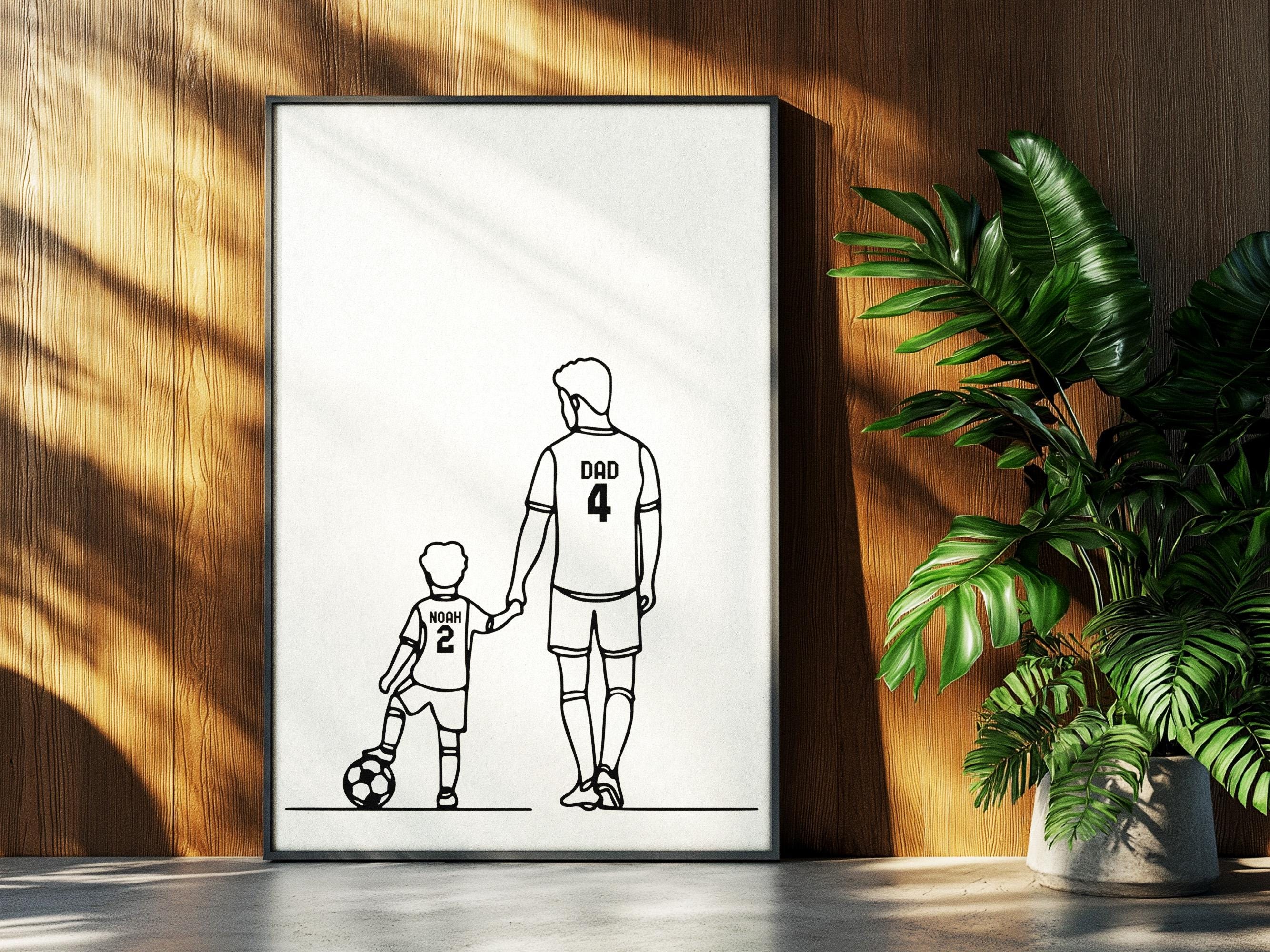 Family Soccer SVG & PNG Bundle – 20 Customizable Father Son, Father ...