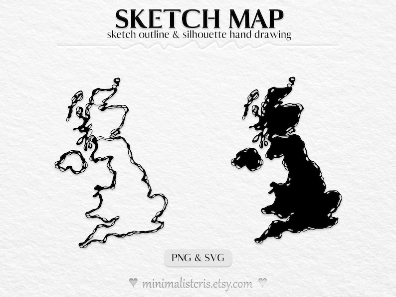 UK Map SVG & PNG Bundle – Map of United Kingdom, Silhouette and Outline ...