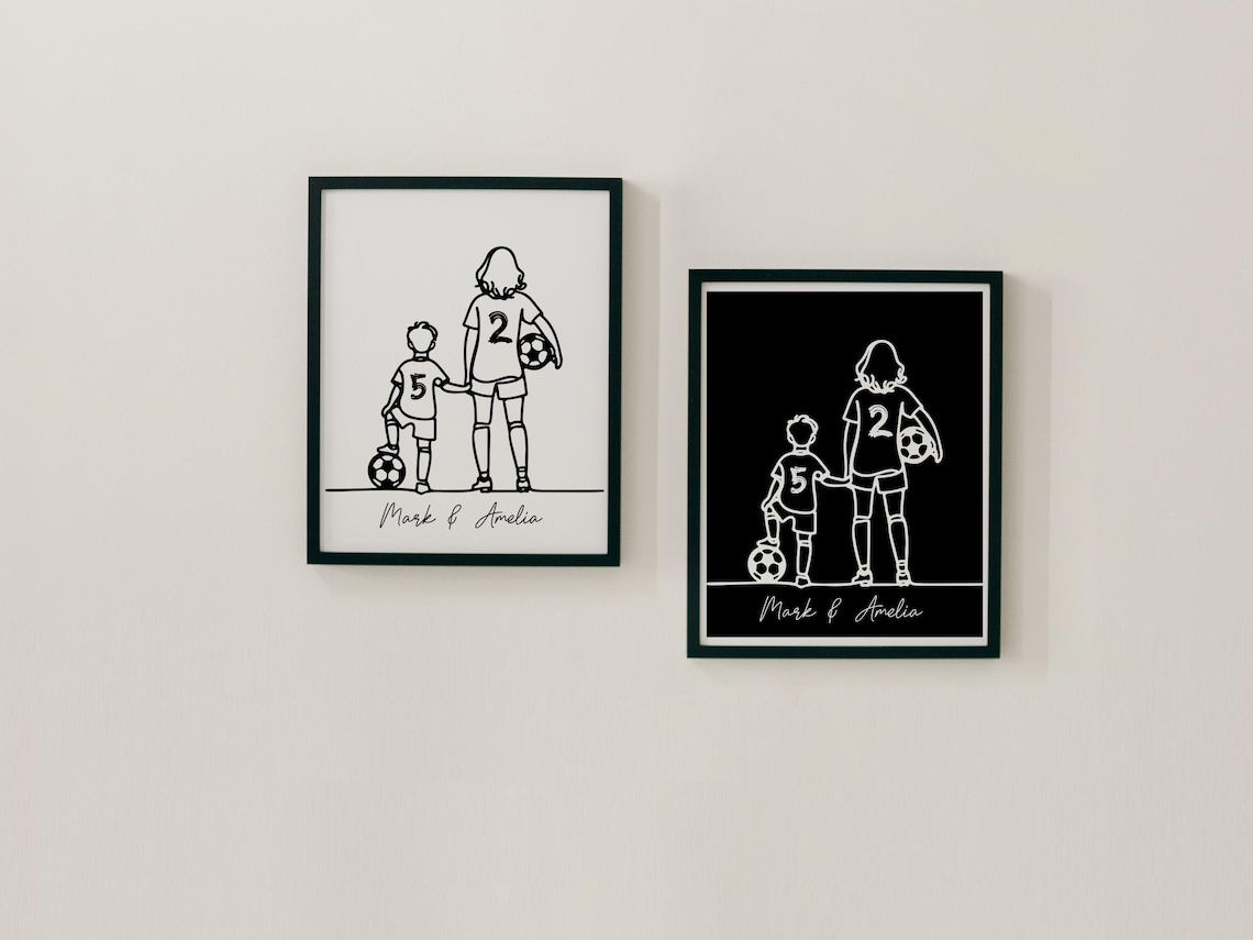 Family Soccer SVG & PNG Bundle – 20 Customizable Father Son, Father ...