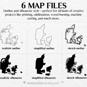 Denmark Map SVG & PNG Bundle – Map of Denmark, Silhouette and Outline ...