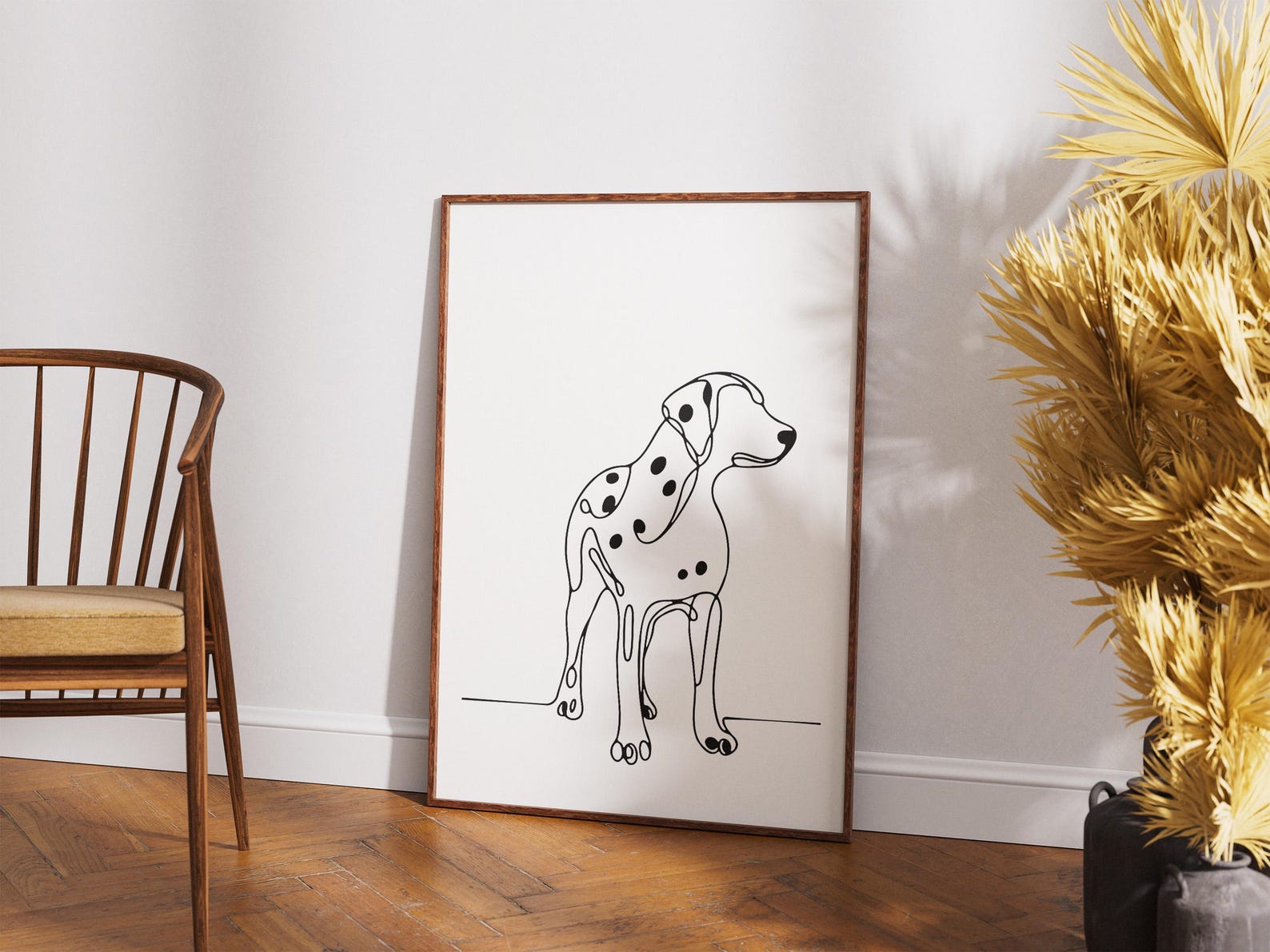 Faceless Dalmatian Dogs SVG & PNG Bundle Drawings – 7 Minimalist Dog ...