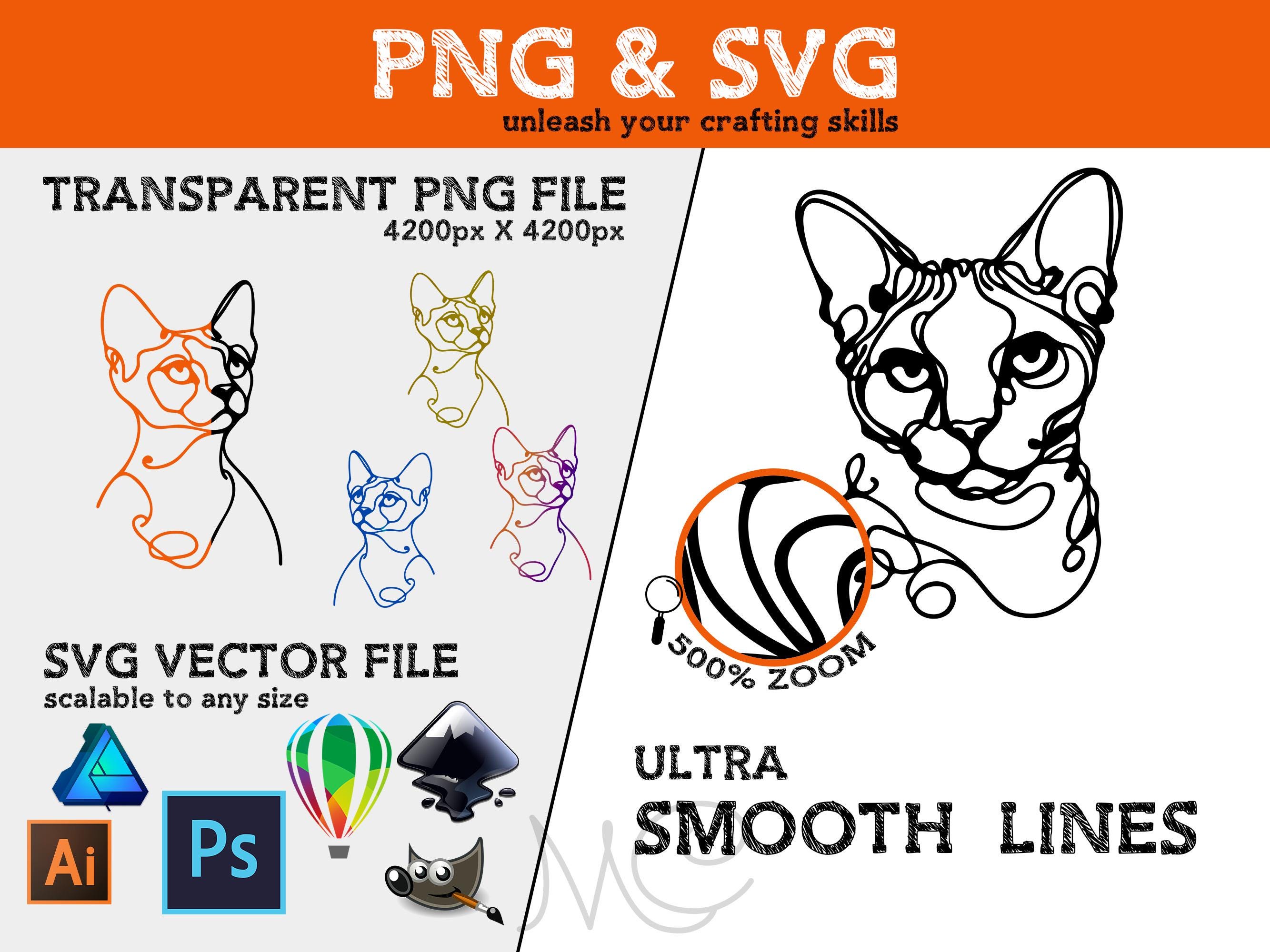25 Devon Rex Cats SVG & PNG Bundle Minimalist Lineart Drawing , Cats ...
