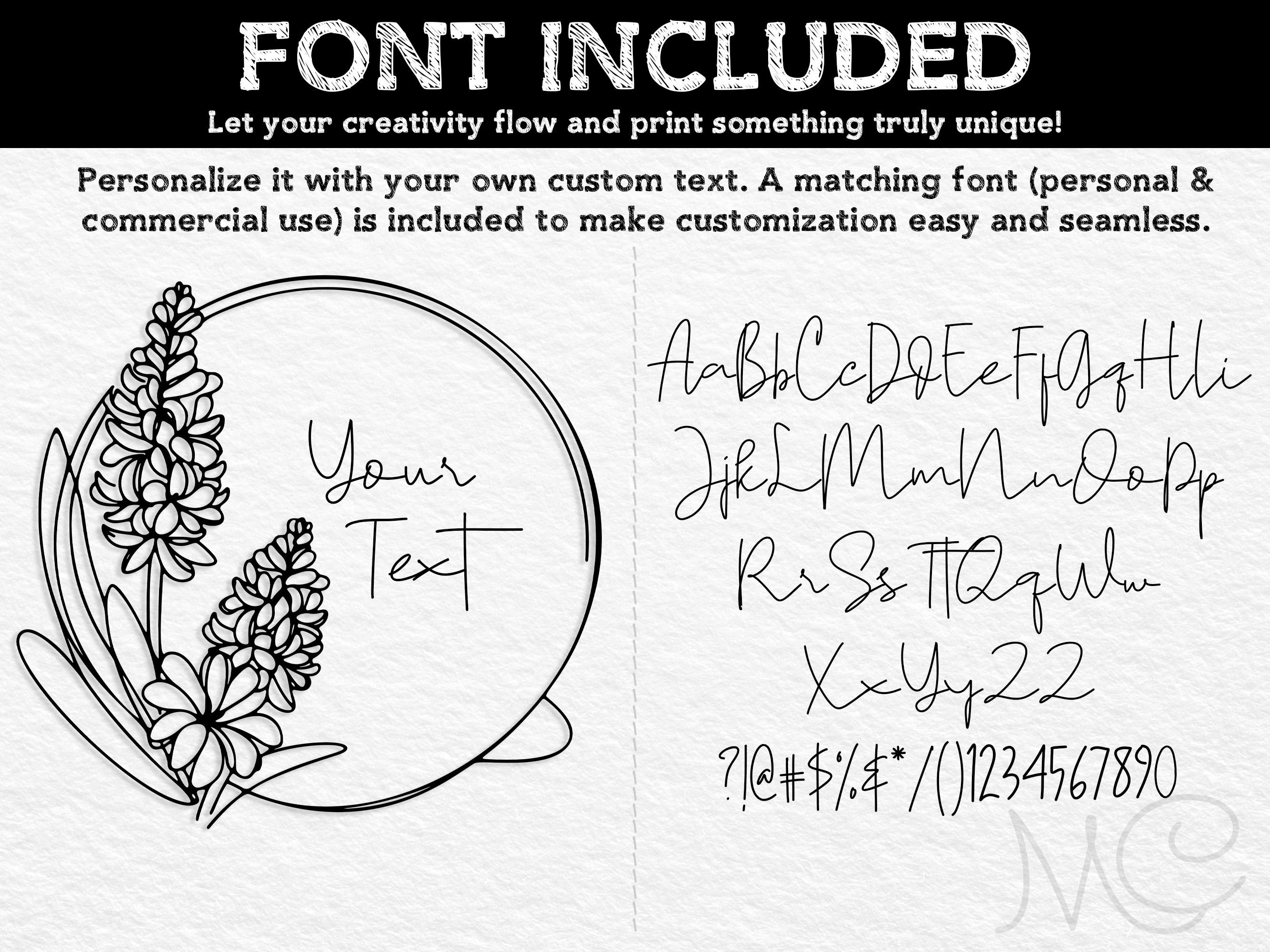Hand-drawn Hyacinth Flowers Round Frames SVG & PNG Bundle | 7 Hyacinth ...