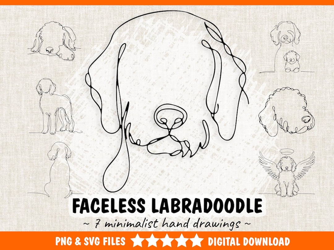 Labradoodle SVG & PNG Bundle – 7 Australian Cobberdog Minimalist ...