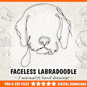 Labradoodle SVG & PNG Bundle – 7 Australian Cobberdog Minimalist ...