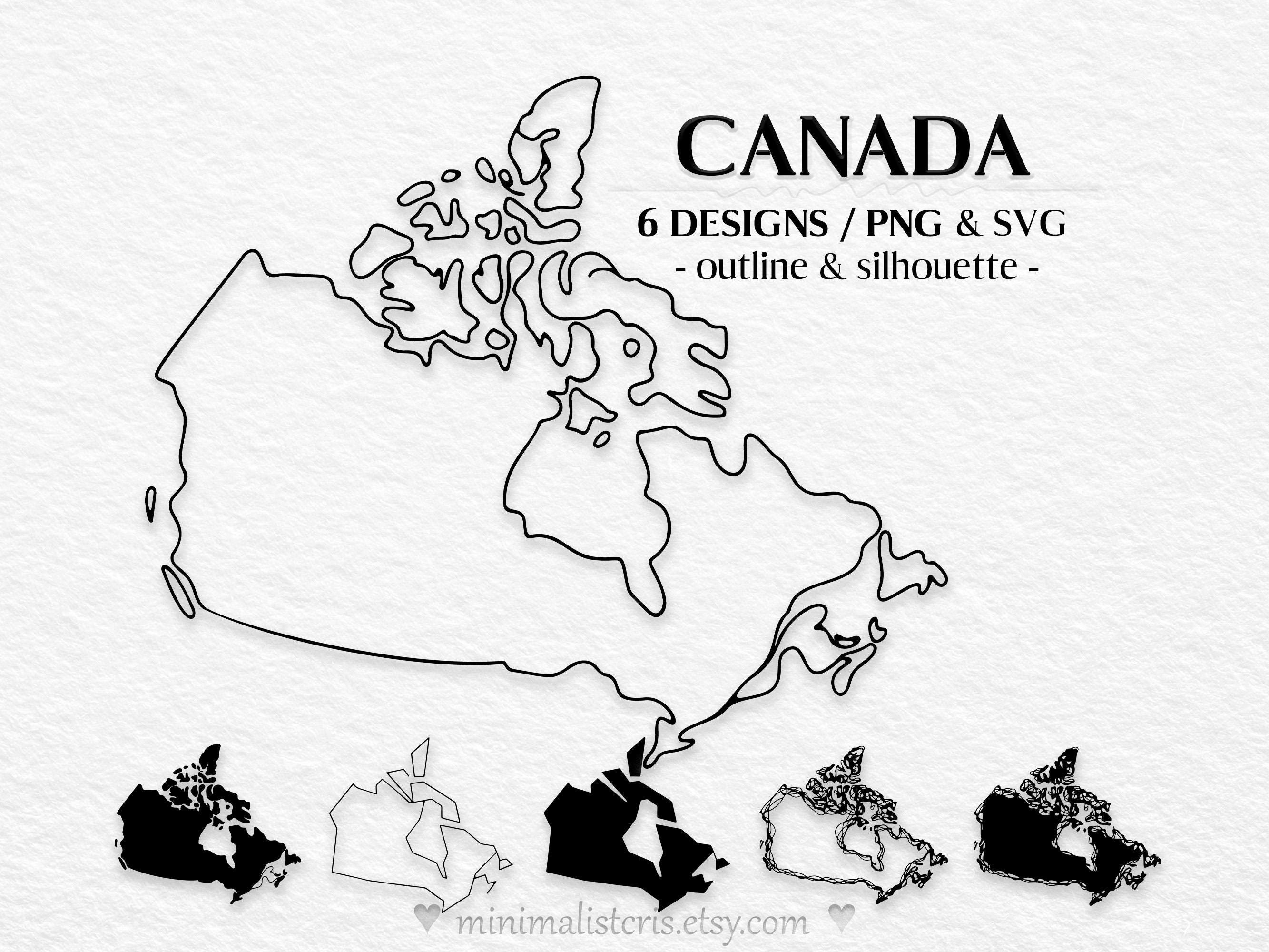 Canada Map - Map of Canada PNG & SVG Vector File | Silhouette, Outline ...