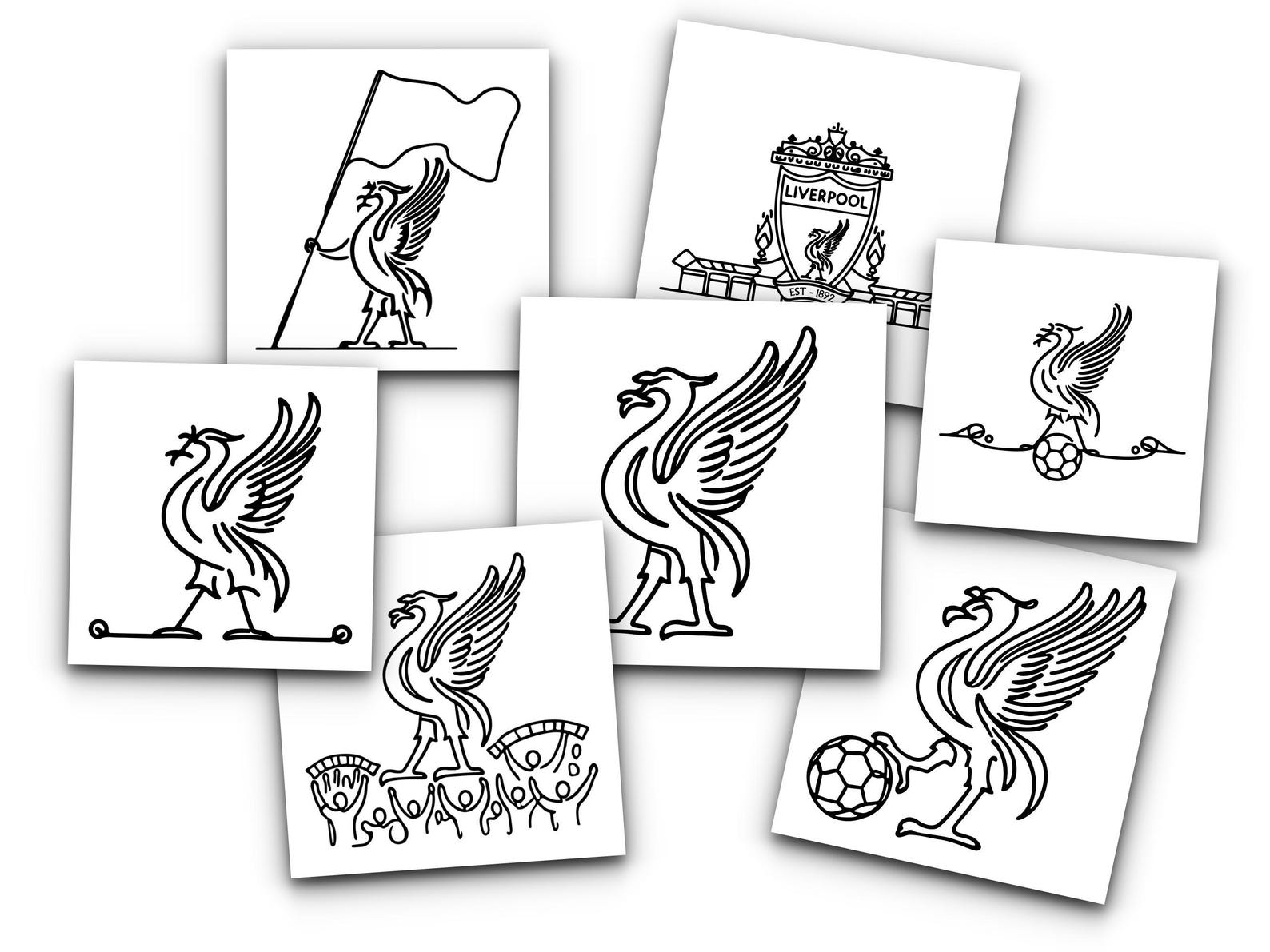 Liverpool Logo SVG & PNG Bundle – 7 Minimalist Liverpool Inspired Fan ...