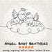 Angel Baby Brothers SVG & PNG – Minimalist Line Art Angels Drawing ...