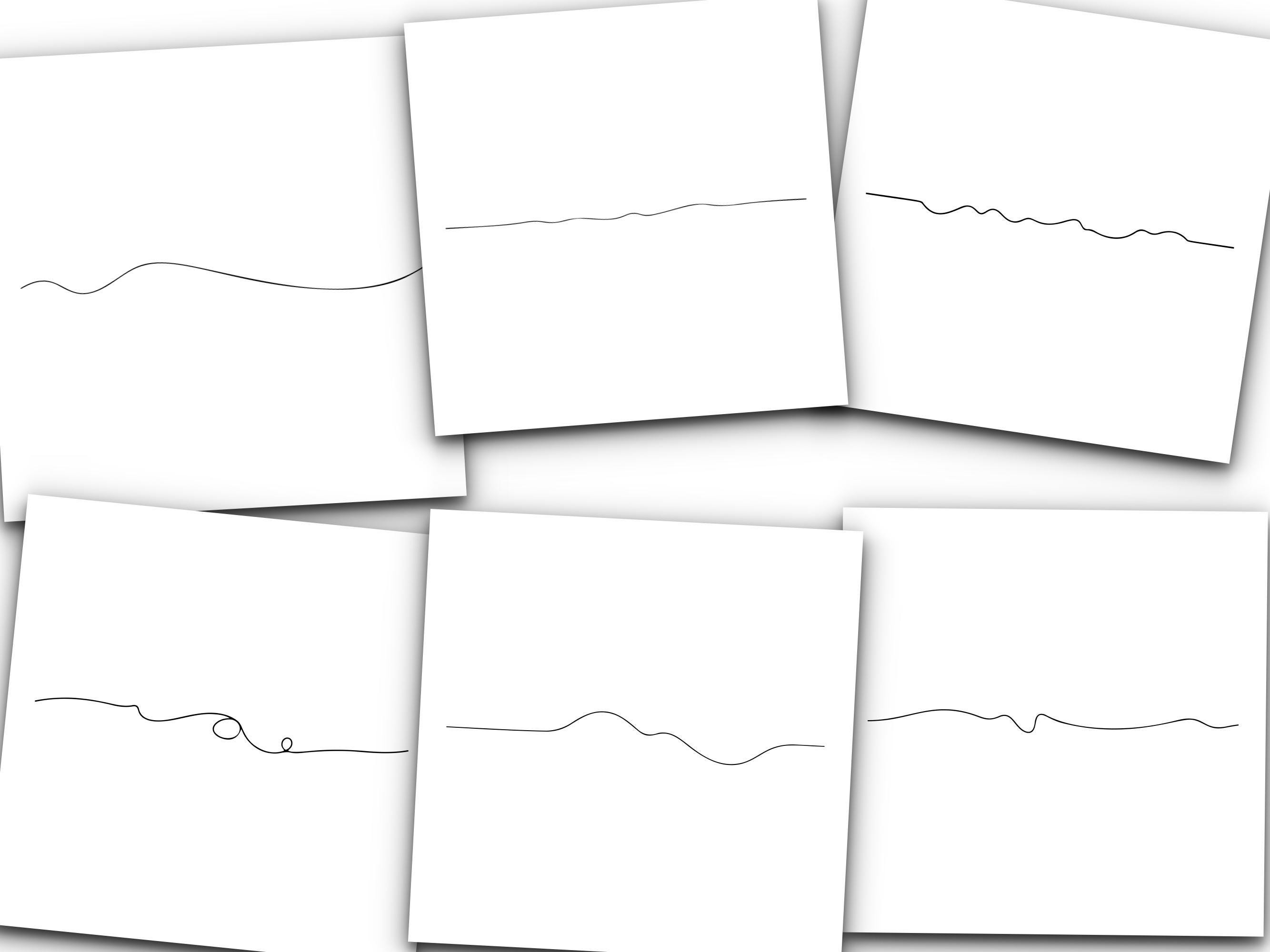 Hand-drawn Lines and Dividers SVG & PNG Bundle – 30 Thin Irregular Wavy ...