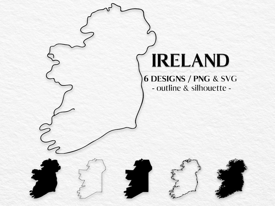 Ireland Map - Map of Ireland PNG & SVG Vector File | Silhouette ...