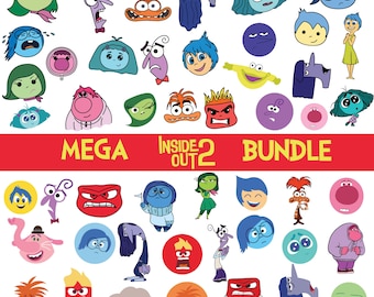Inside Out 2 PNG, Inside Out Clipart Bundle, Inside Out SVG PNG, Anger ...
