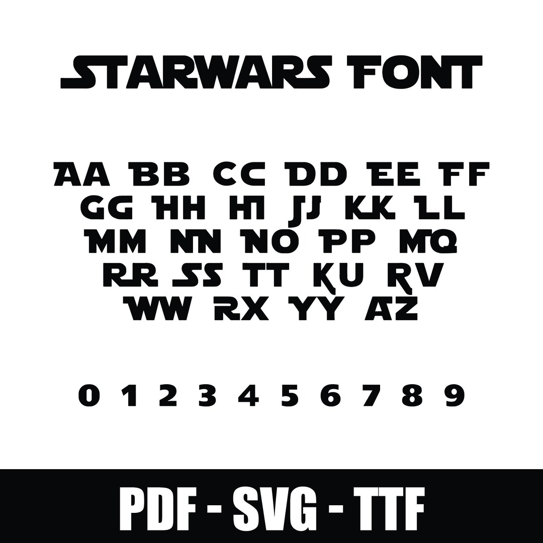 Stars Alphabet Svg, Star Wars Alphabet Svg, Mouse Font Svg, Letters Svg ...