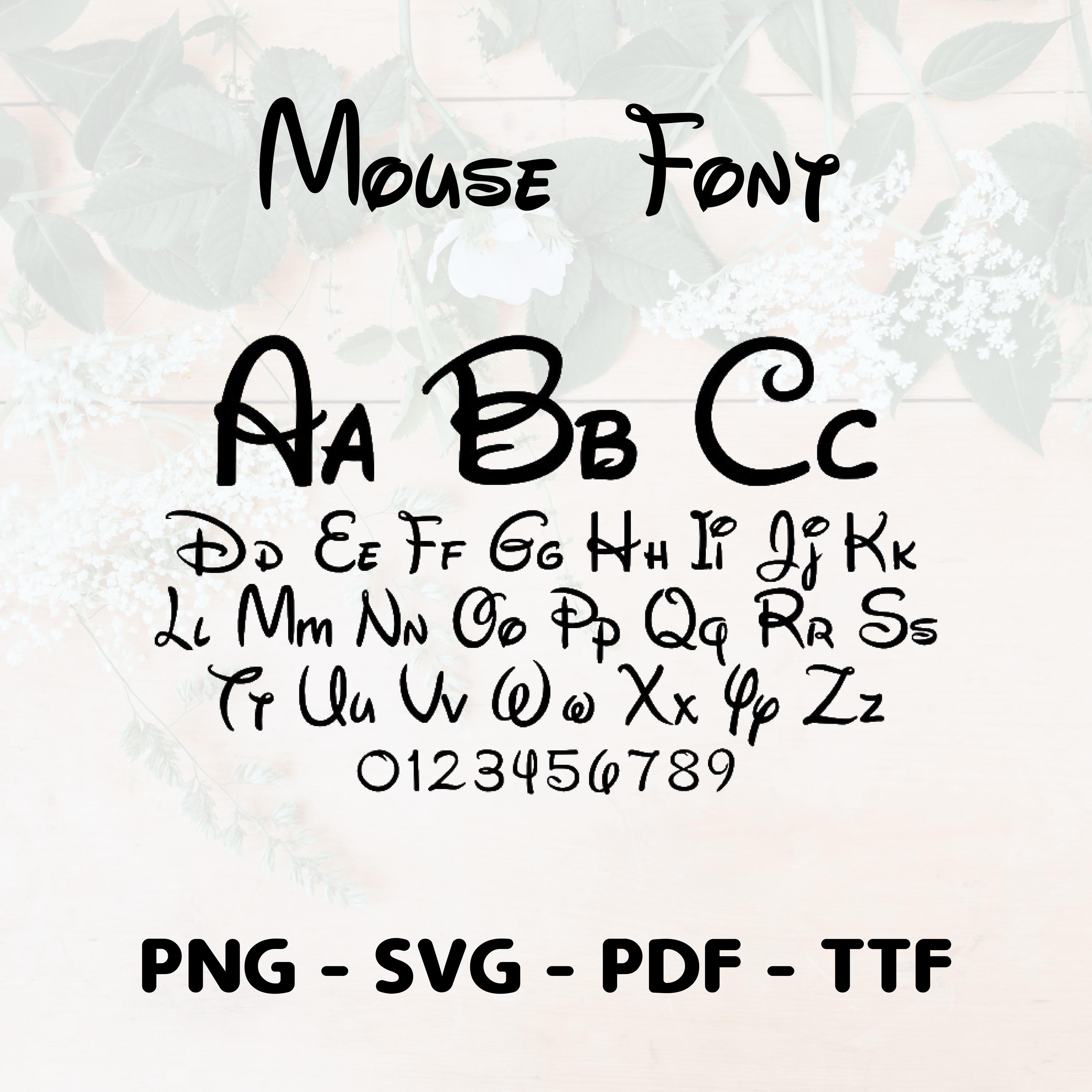 Mouse Alphabet SVG TTF, Mouse Font SVG, Cursive Font Svg, Script Font ...